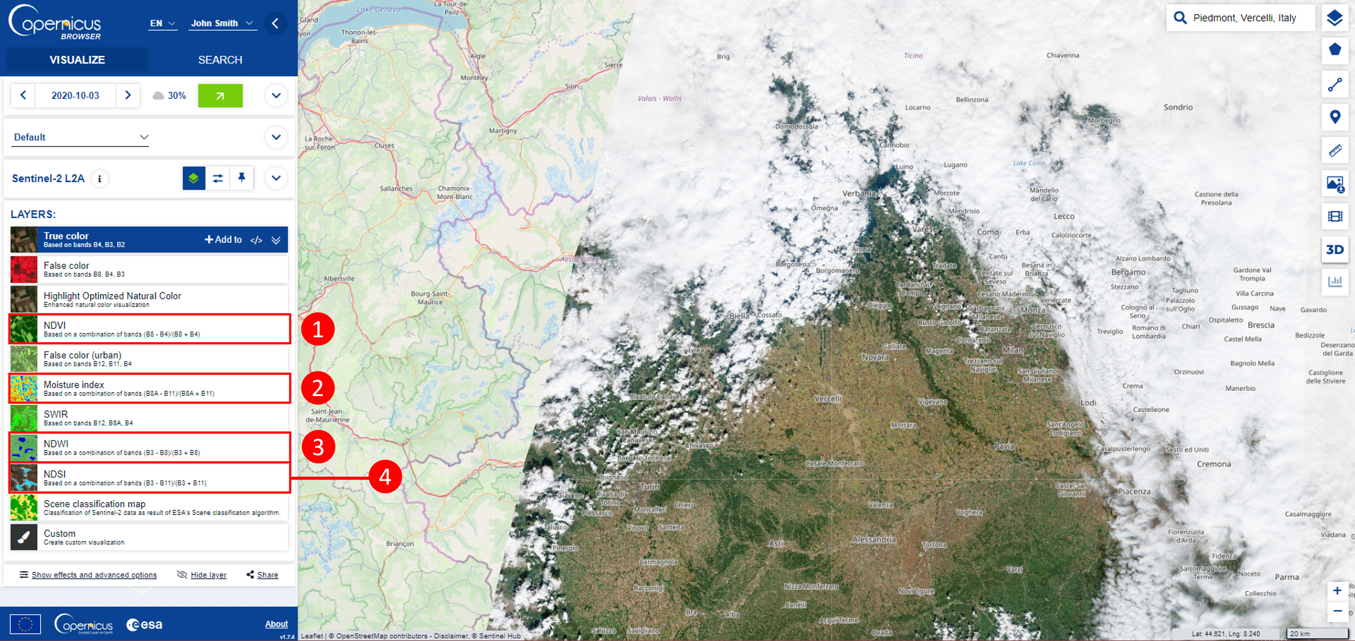 2.1. Access to Copernicus Satellite images for free ...